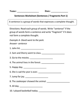Sentence Worksheet for Grade Three (1).pdf