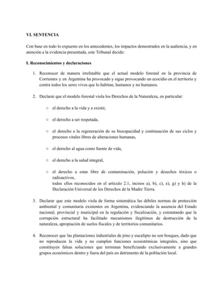 Tribunal Internacional por los Derechos de la Naturaleza: Caso ...