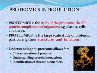 Proteomics and protein-protein interaction | PPTX
