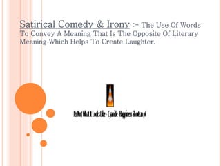 SENTIMENTAL AND ANTI - SENTIMENTAL COMEDY | PPTX | Comedy | Genres