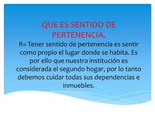 Sentido de pertenencia | PPTX