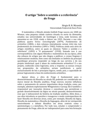 Sentido e referencia em frege | PDF