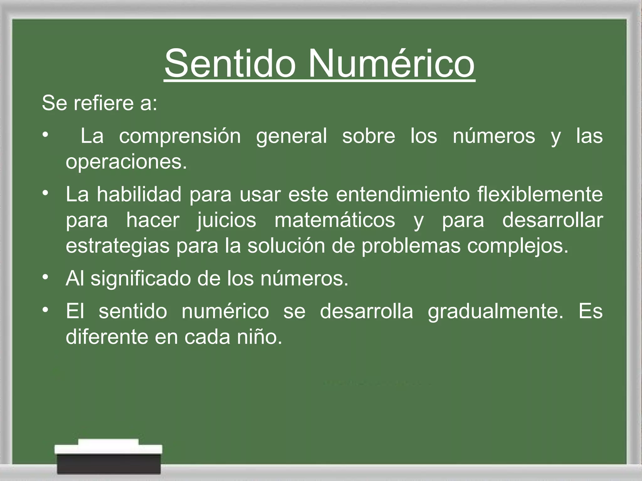 Sentido numerico y los numeros | PPT