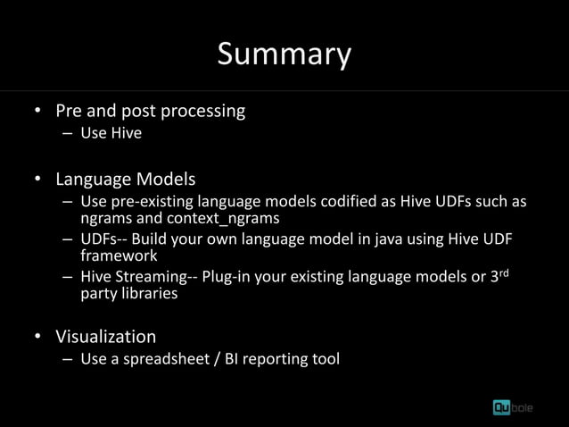 Basic Sentiment Analysis using Hive | PPT