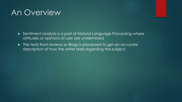 Sentimental analysis | PPTX