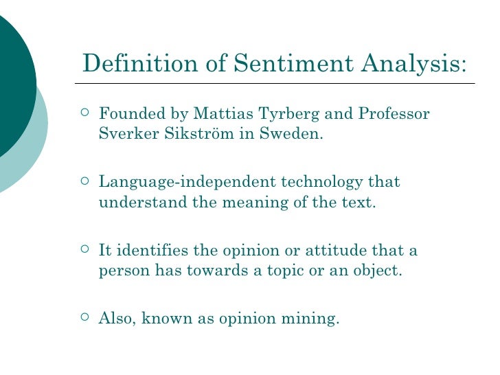 Sentiment Analysis