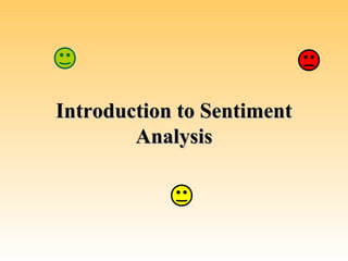 Sentiment analysis | PPT