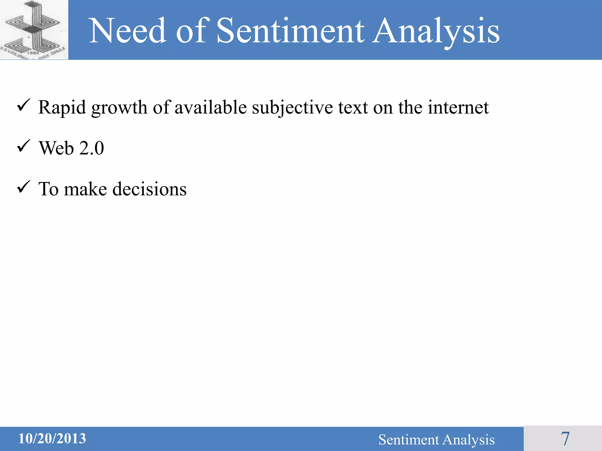 Sentiment analysis | PPTX