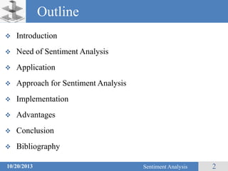 Sentiment analysis | PPTX