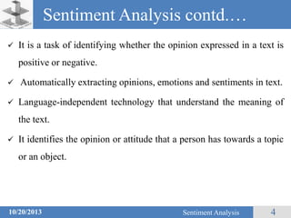 Sentiment analysis | PPTX