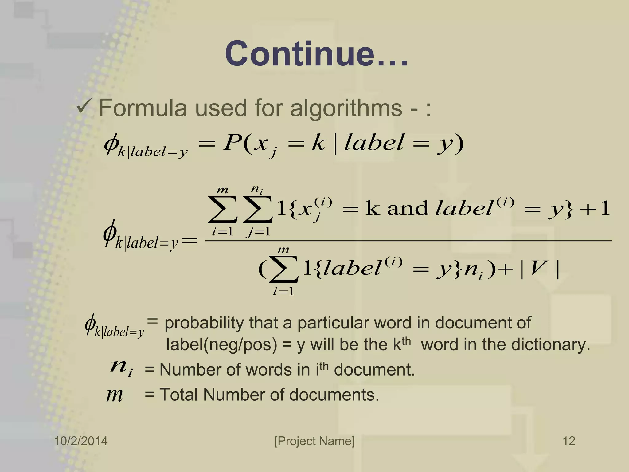 Sentiment Analysis Using Naive Bayes Classifier Ppt