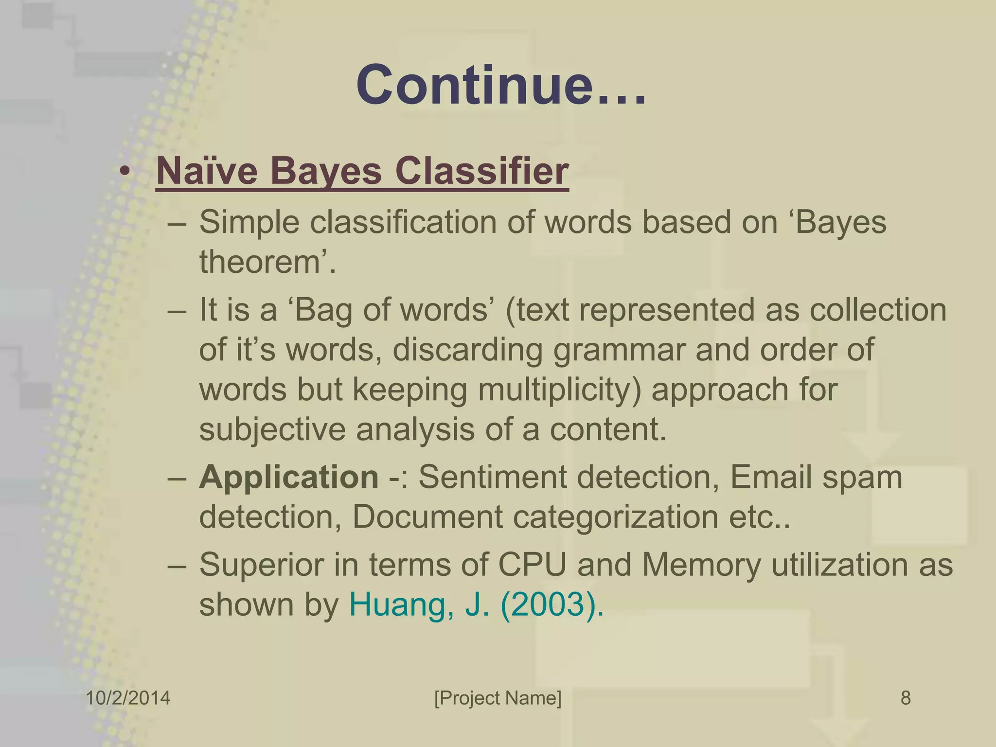 Sentiment Analysis Using Naive Bayes Classifier Pptx 3676