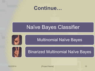 Sentiment analysis using naive bayes classifier | PPTX