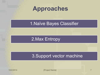 Sentiment analysis using naive bayes classifier | PPTX
