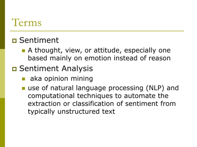 Sentiment+Analysis.ppt | Artificial Intelligence | Technology & Computing