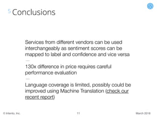 Cloud Sentiment Analysis - Vendor Overview (April 2018) | PPT