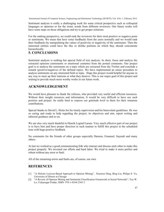 Sentiment Analysis using Fuzzy logic | PDF