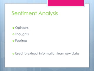 Sentiment analysis in healthcare | PPTX