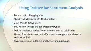 Sentimental Analysis of twitter data . | PPT