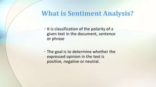 Sentimental Analysis of twitter data . | PPT