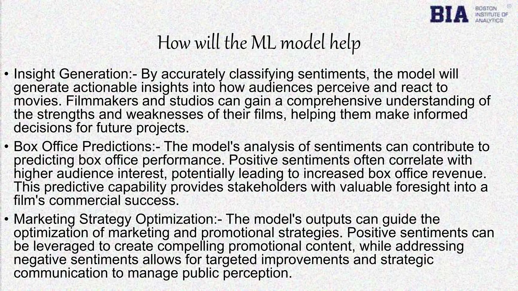 Analyzing Movie Reviews : Machine learning project | PPTX