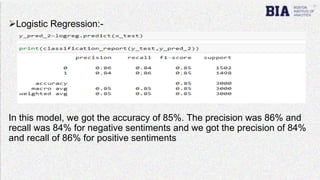 Analyzing Movie Reviews : Machine learning project | PPTX