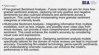 Analyzing Movie Reviews : Machine learning project | PPTX