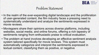 Analyzing Movie Reviews : Machine learning project | PPTX