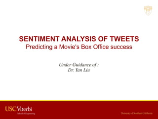 Sentiment analysis of tweets | PPTX