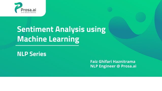 Week 2 Sentiment Analysis Using Machine Learning Ppt