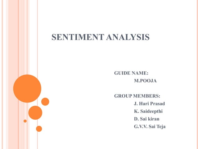 Sentiment Analysis using Twitter Data | PPTX | Internet | Computing