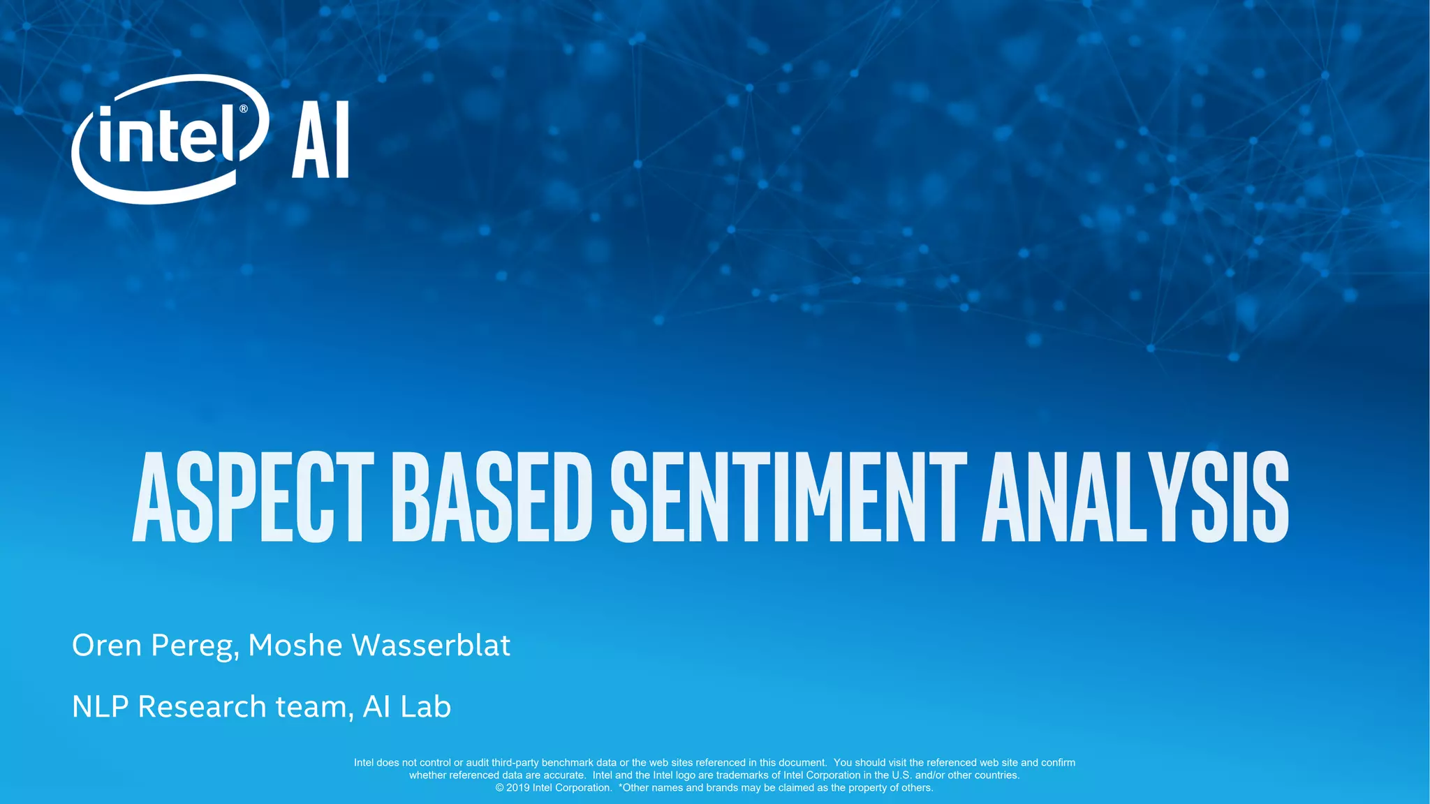 Intel® AI: Aspect Based Sentiment Analysis | PPT