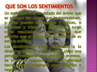 Sentimientos y Emociones Humanas | PPTX