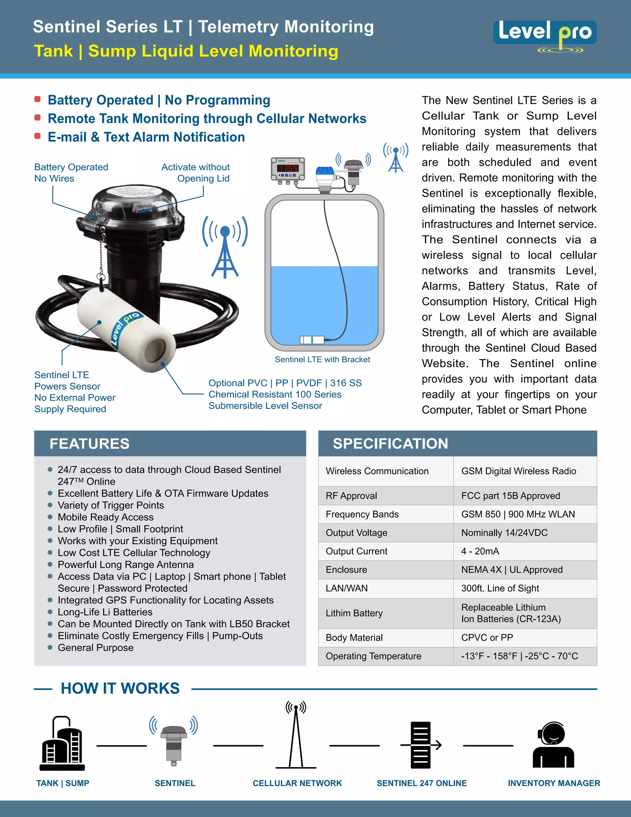 Sentinel-247 Remote Tank Monitoring | PDF