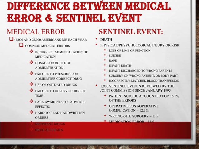 Sentinel event | PPTX