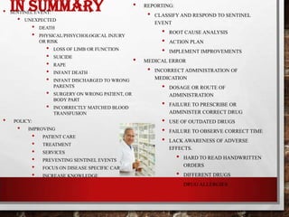 Sentinel event | PPTX