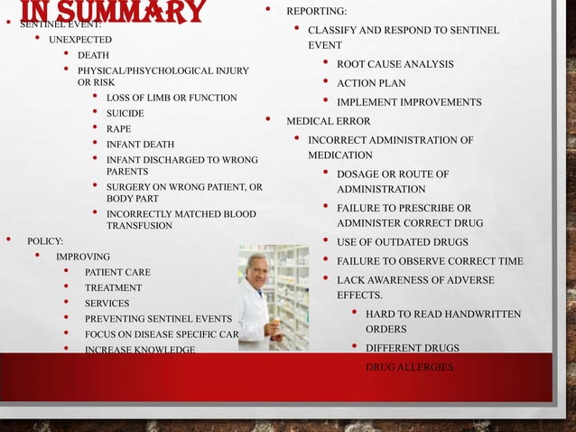 Sentinel event | PPTX