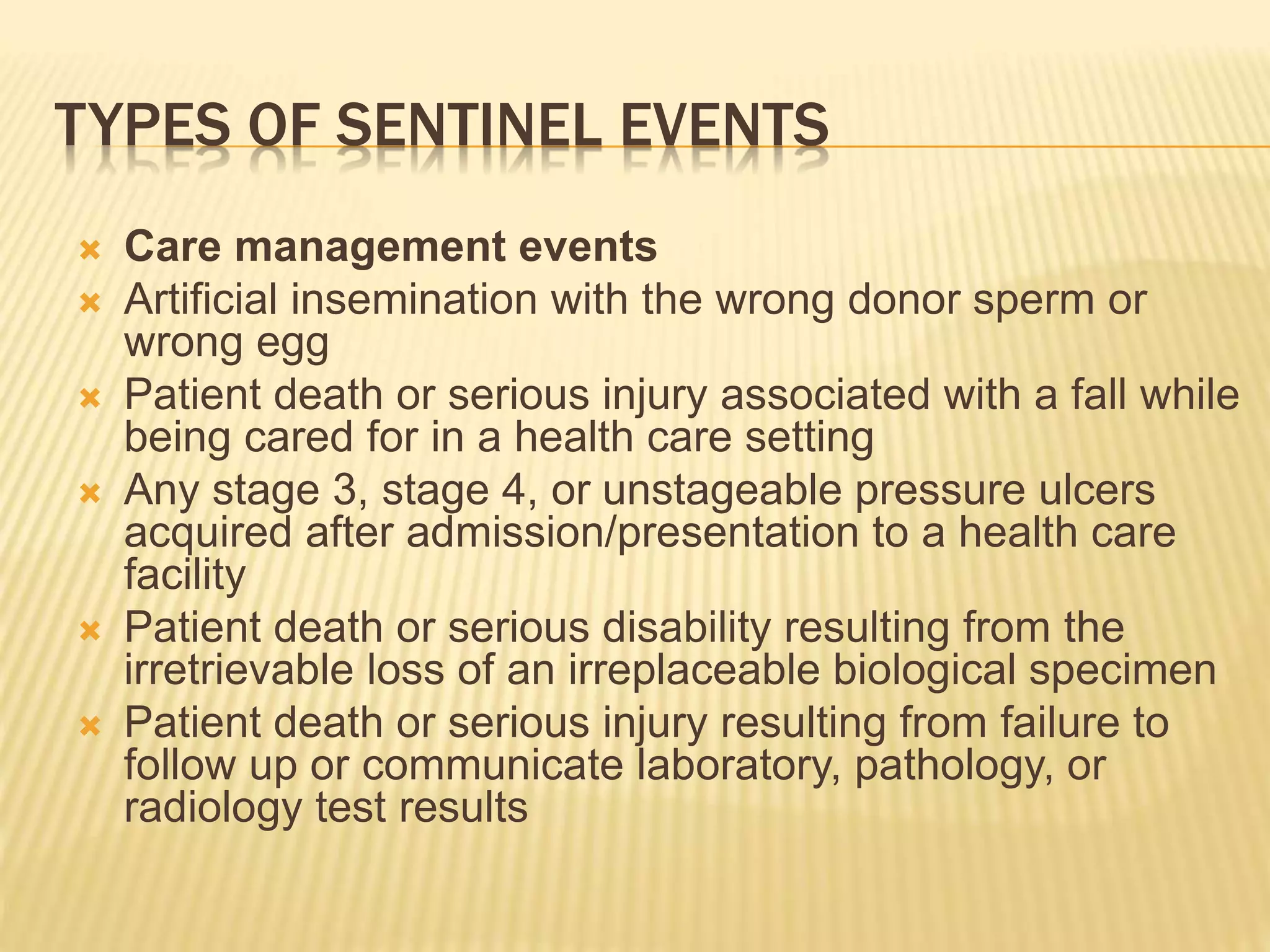 Sentinel Events | PPTX