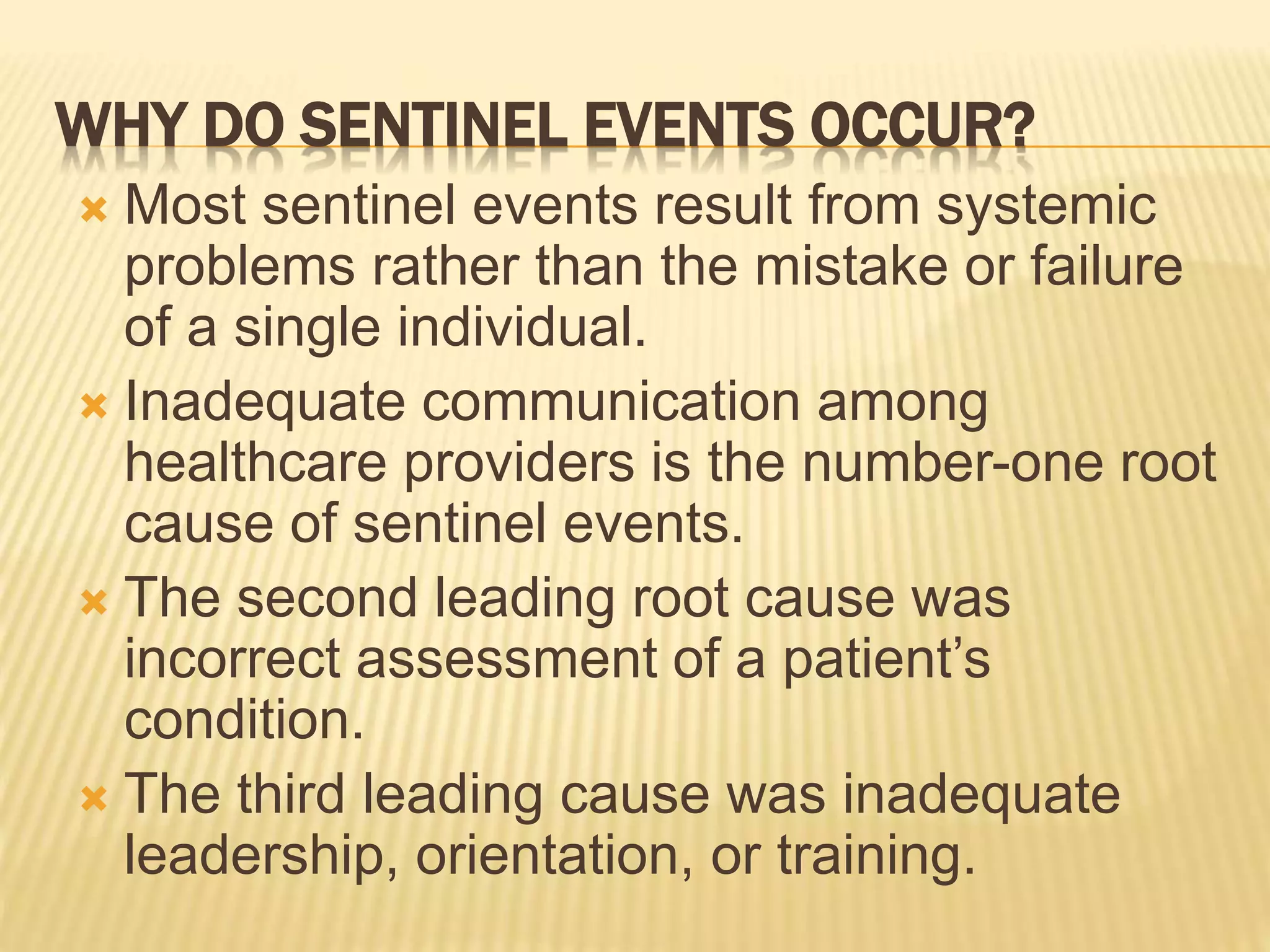 Sentinel Events | PPTX
