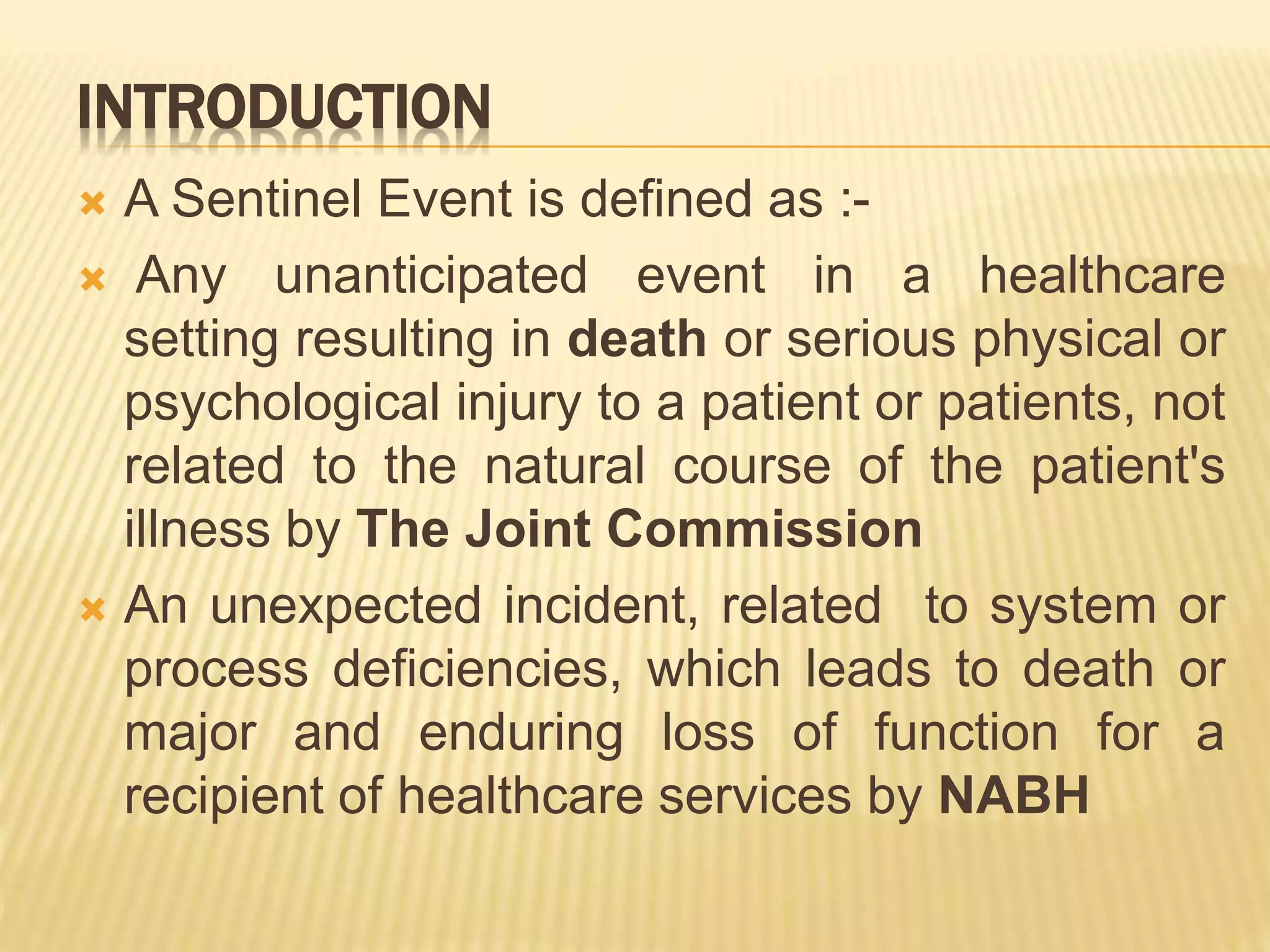 Sentinel Events | PPTX