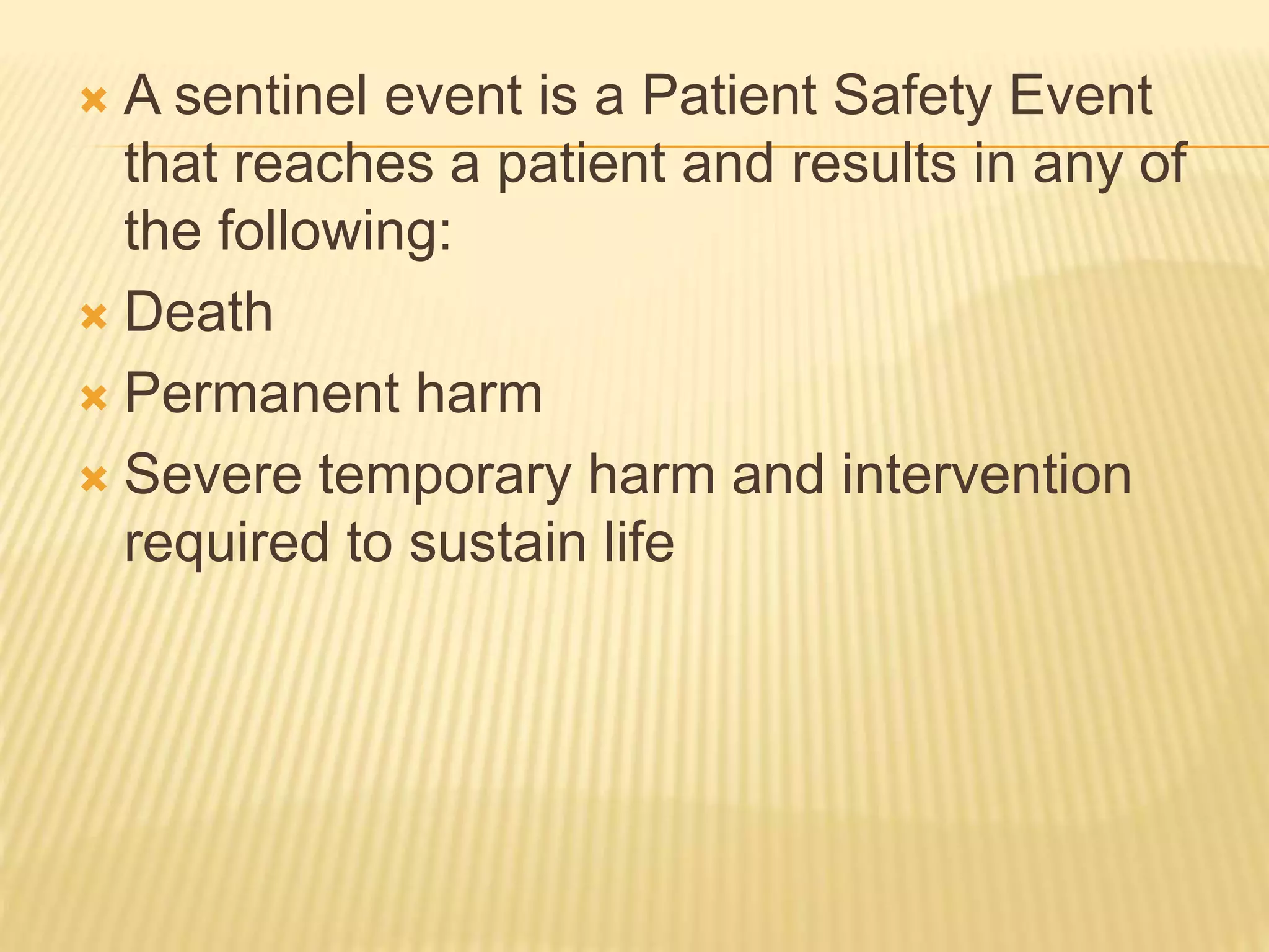 Sentinel Events | PPTX