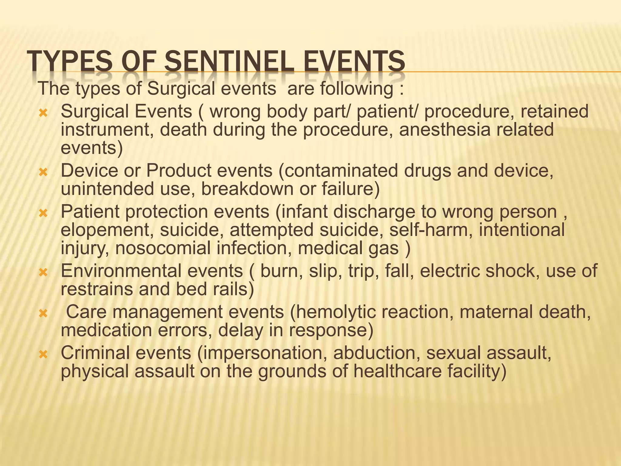 Sentinel Events | PPTX