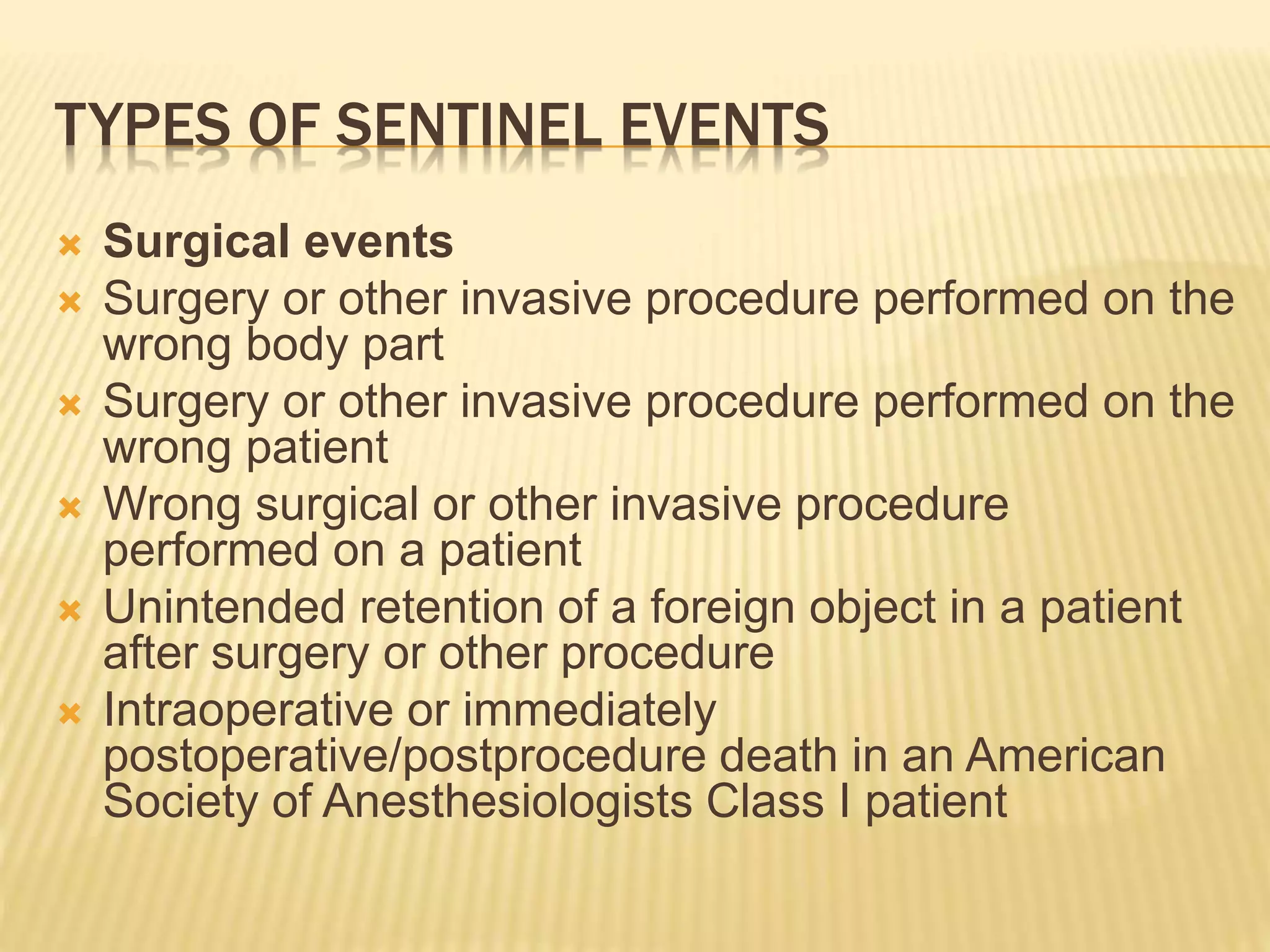 Sentinel Events | PPTX