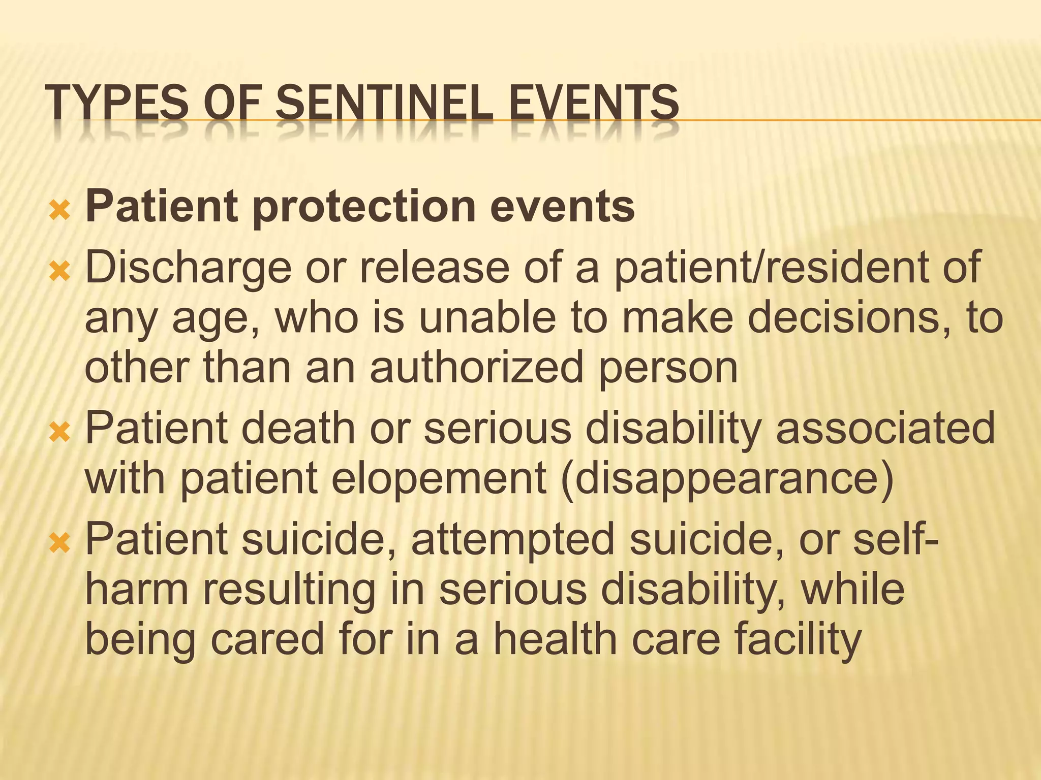 Sentinel Events | PPTX