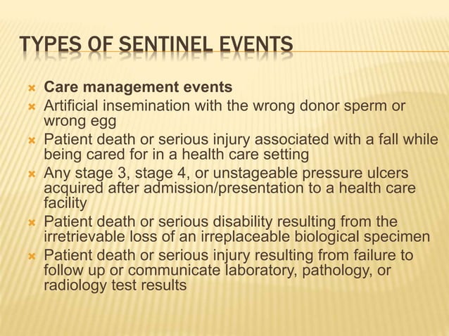 Sentinel Events | PPTX