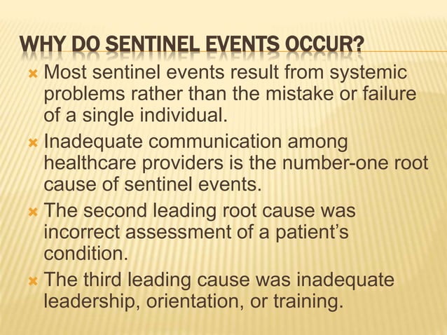 Sentinel Events | PPTX