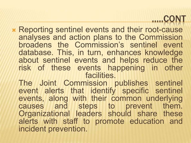 Sentinel Events | PPTX