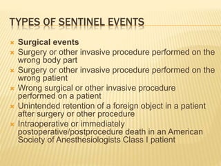 Sentinel Events | PPTX