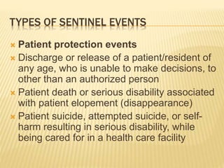 Sentinel Events | PPTX
