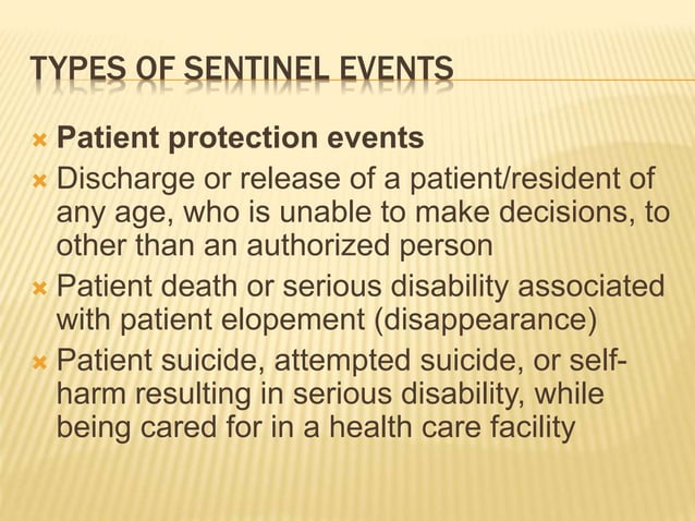 Sentinel Events | PPTX
